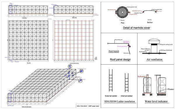 Korea GRP Water Tank - Modular GRP Water Tank Made in China