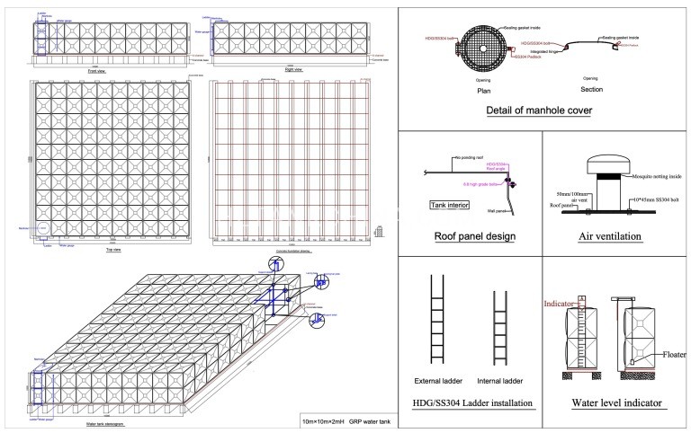 Korea GRP Water Tank - Modular GRP Water Tank Made in China